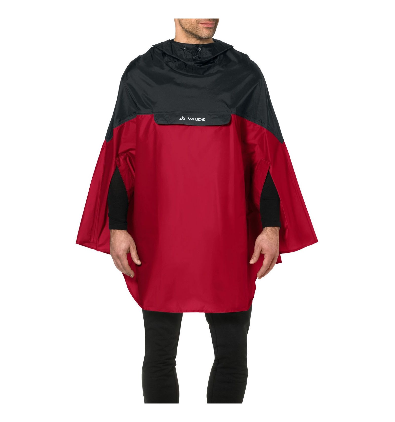 Rain poncho Vaude Covero Poncho II (Indian Red) - Alpinstore