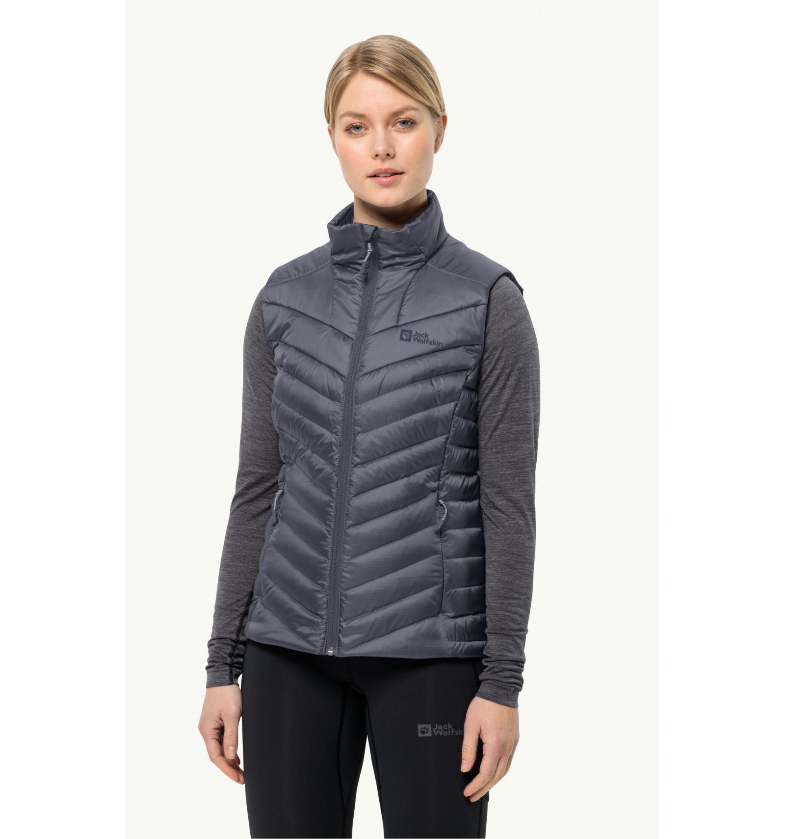 Women's sleeveless down jacket JACK WOLSKINS PASSAMANI DOWN VEST ...