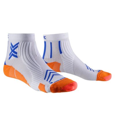 X-SOCKS RUN EXPERT ANKLE running socks (WHITE/ORANGE/TWYCE BLUE ...